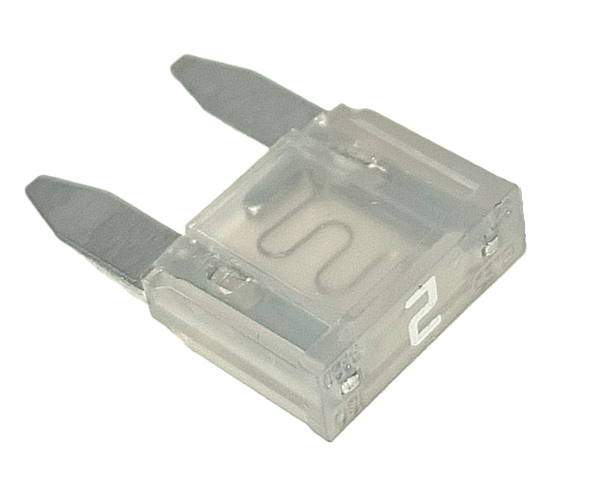 Bosch MIni Flat Connection Fuse 2A Grey - automotiveconnectors.com